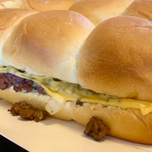 Pull-Apart Chopped Cheeseburgers - Candidly Kendra
