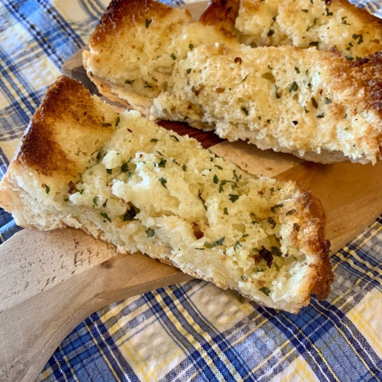 Crispy, Buttery, Perfectly Garlicky Garlic Bread - Candidly Kendra
